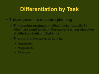 Differentiation in the classroom. | ODP