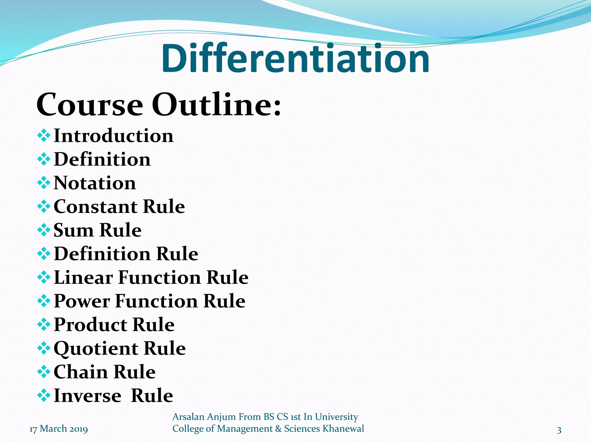 Differentiation | PPTX