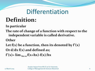 Differentiation | PPTX