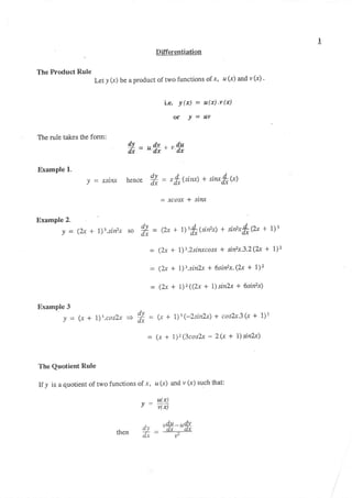 Differentiation | PDF