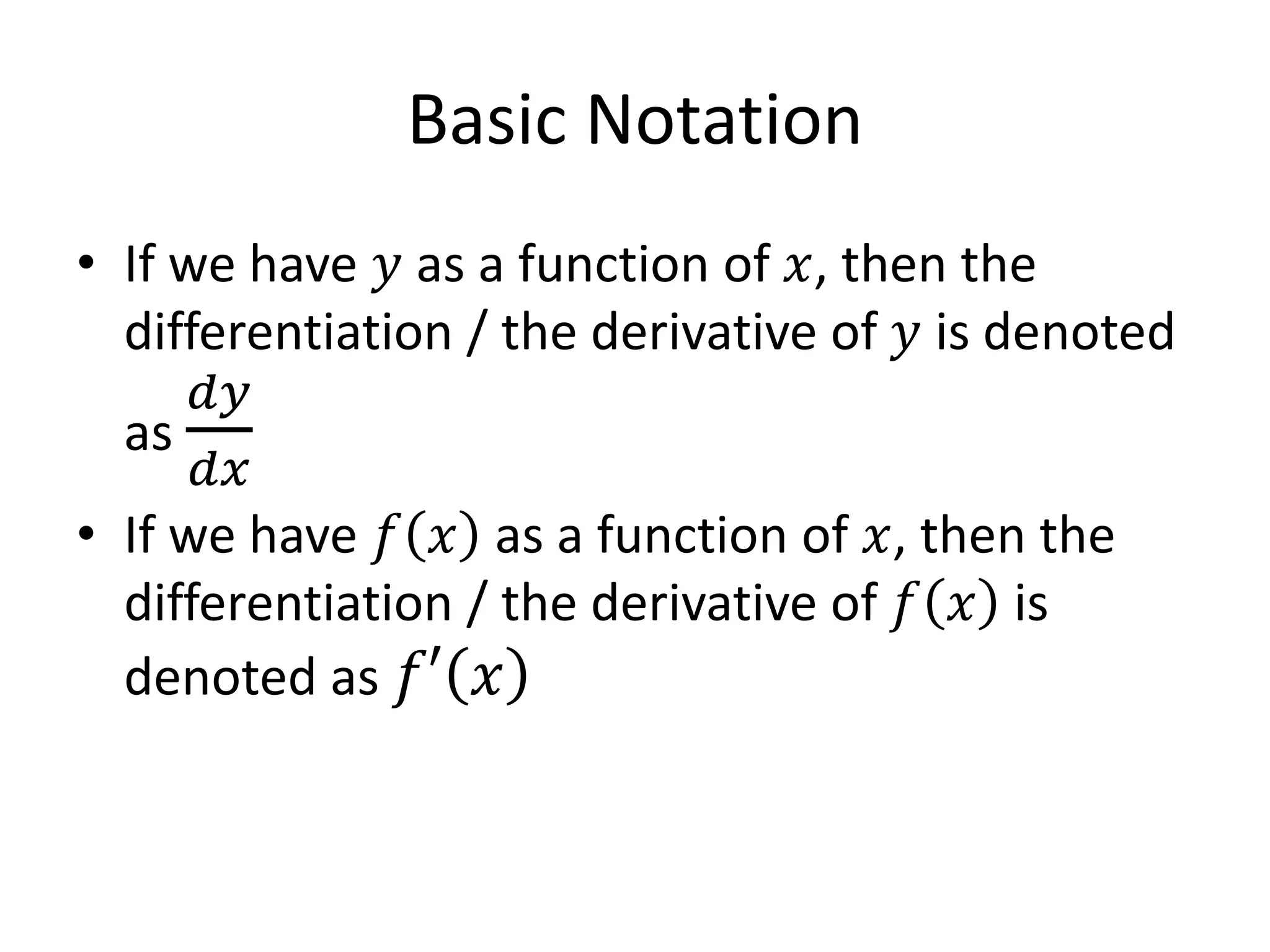 Differentiation Basic Formula | PPTX