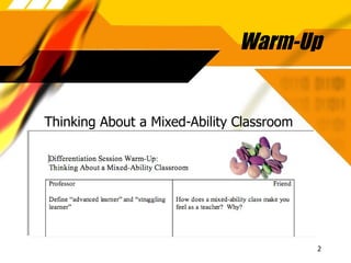 Differentiation Basics | PPT | Special Education | Education
