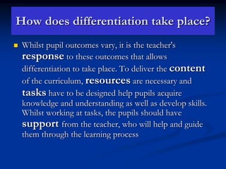 Differentiation (rp5) - session 1 | PPT | Special Education | Education