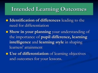 Differentiation (rp5) - session 1 | PPT | Special Education | Education