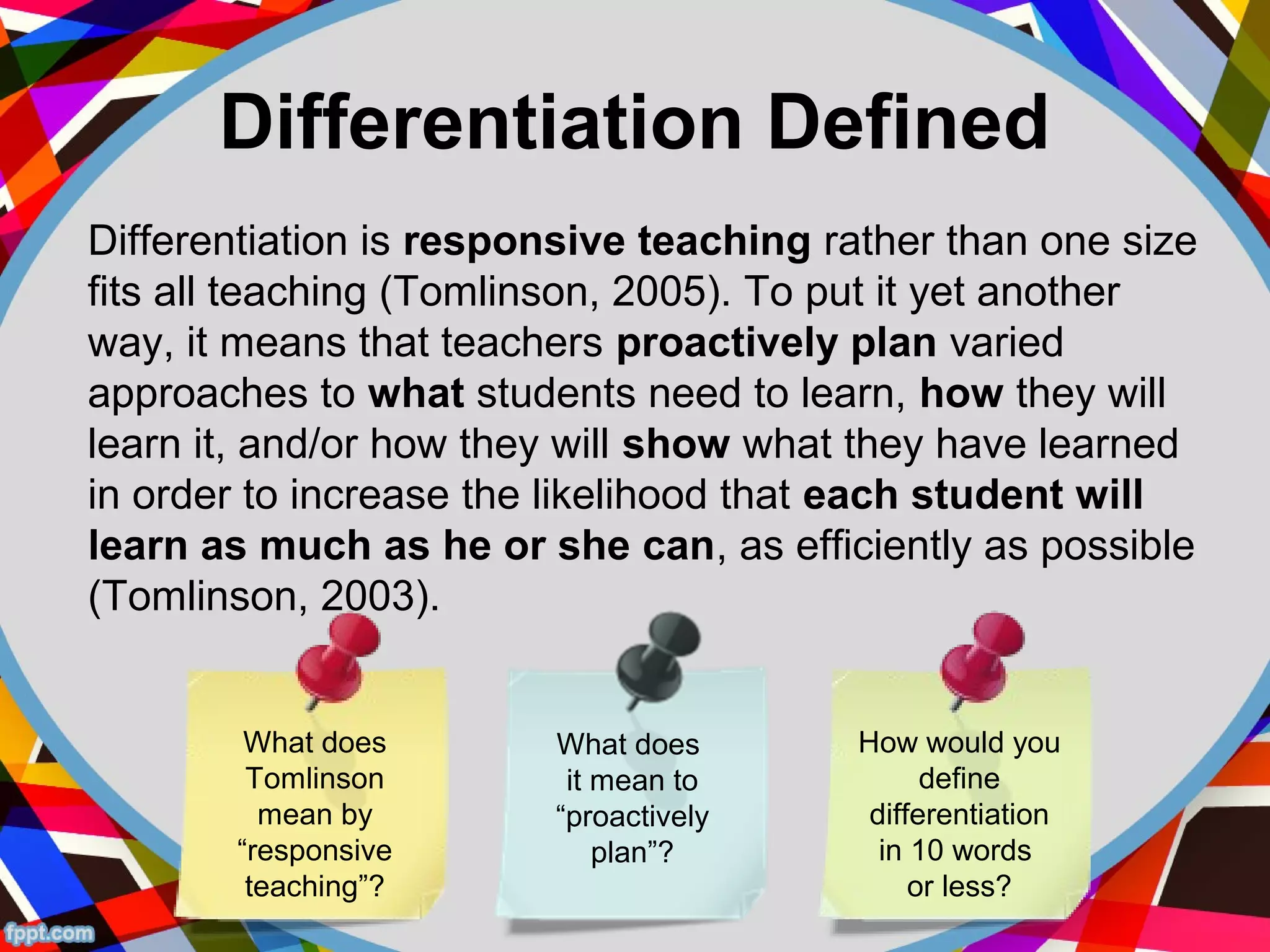 Differentiation tiering | PPT