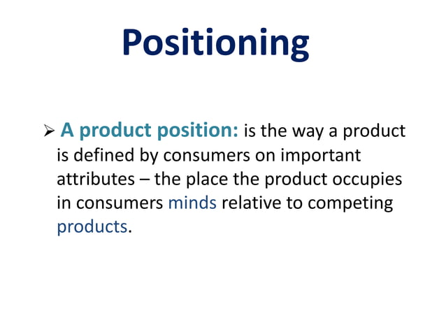 Differentiation and positioning | PPTX | Business | Business and Finance