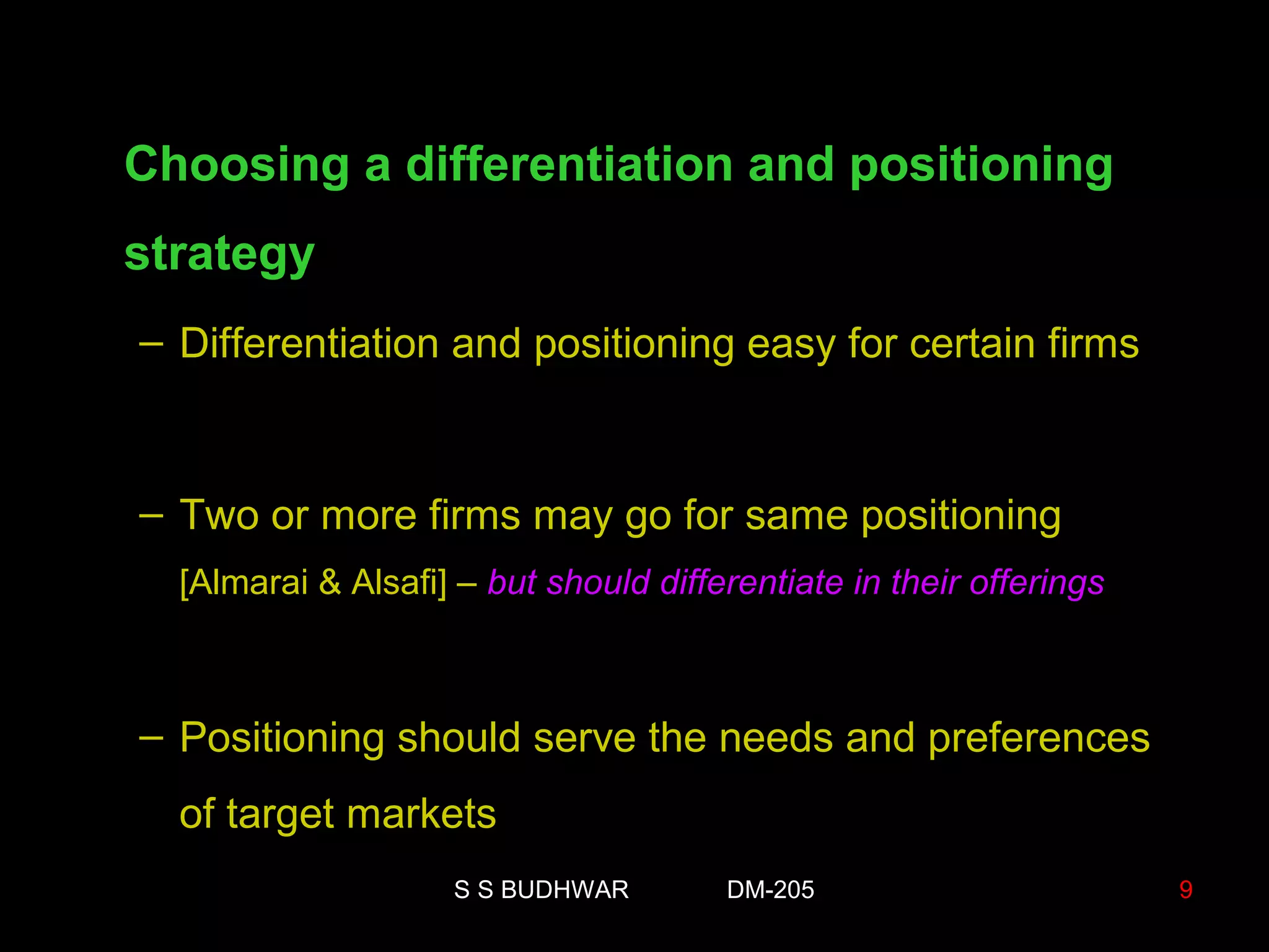 Differentiation and positioning chapter 6 new | PPT