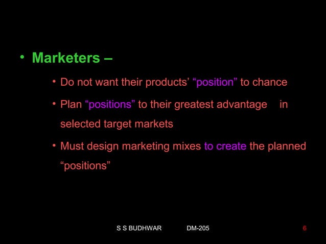 Differentiation and positioning chapter 6 new | PPT