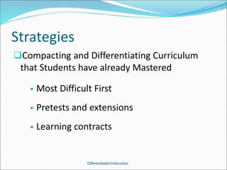 Differentiation and student_success | PPT | Special Education | Education