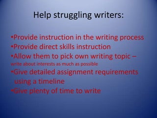 Differentiation and writing | PPT