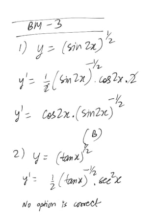 differentiation assignment.pdf for class 11th | PDF