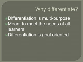 Differentiation basics | PPTX