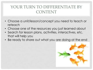 Differentiation by content | PPTX