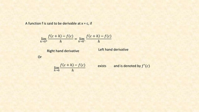 Differentiation by first principles | PPTX | Physics | Science