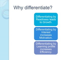 Differentiation by learning profile | PPT