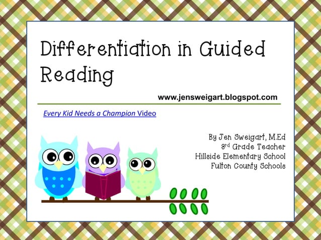 Differentiation in guided reading pdf | PPT