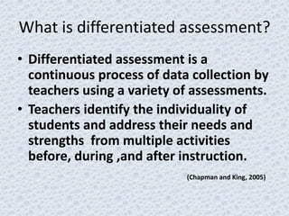 Differentiation in the science classroom | PPTX