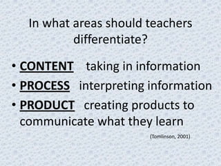 Differentiation in the science classroom | PPTX