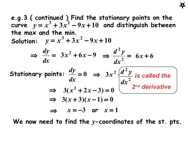 How To Find Maximum And Minimum Points Using Differentiation