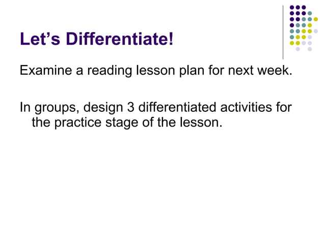 Differentiation Made Easy | PPT | Special Education | Education