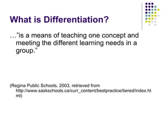 Differentiation Made Easy | PPT