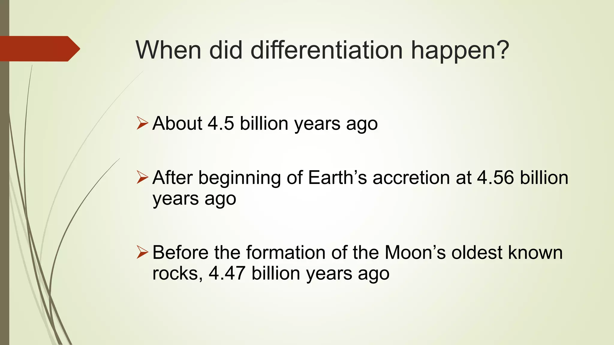 Differentiation of earth | PPTX