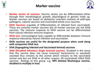 Differentiation of field isolates (wild) from vaccine strains (Marker ...