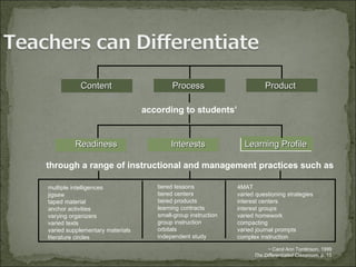 Differentiated Instruction in the Social Studies and English Classrooms ...