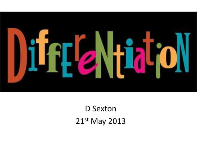 Differentiation presentation | PPT