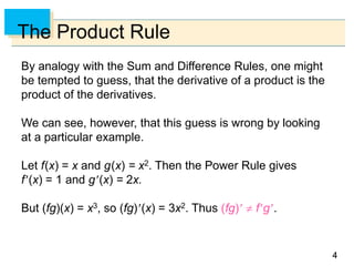 College Mathematics: Differentiation rules | PPT
