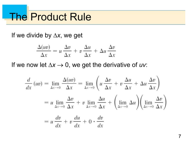 College Mathematics: Differentiation rules | PPT