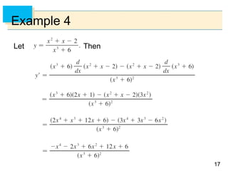 Differentiation rules for learning Calculus | PPT