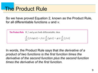 Differentiation rules for learning Calculus | PPT