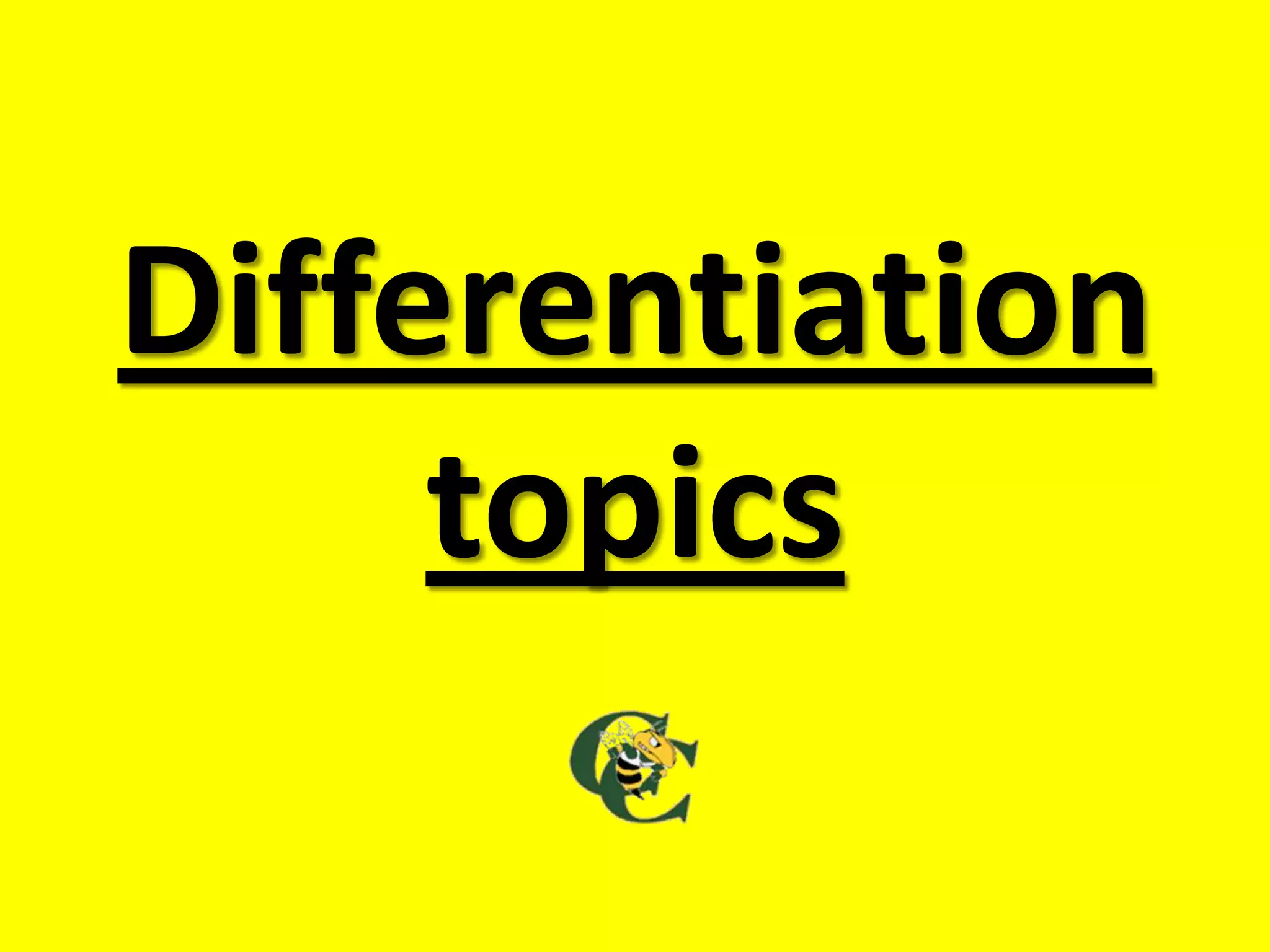 Differentiation topics | PPT