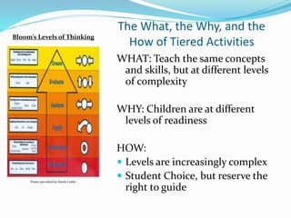 Differentiation using tiered activities | PPTX