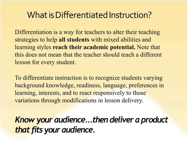 Differentiation when teaching ESL/EFL | PPTX | Special Education ...