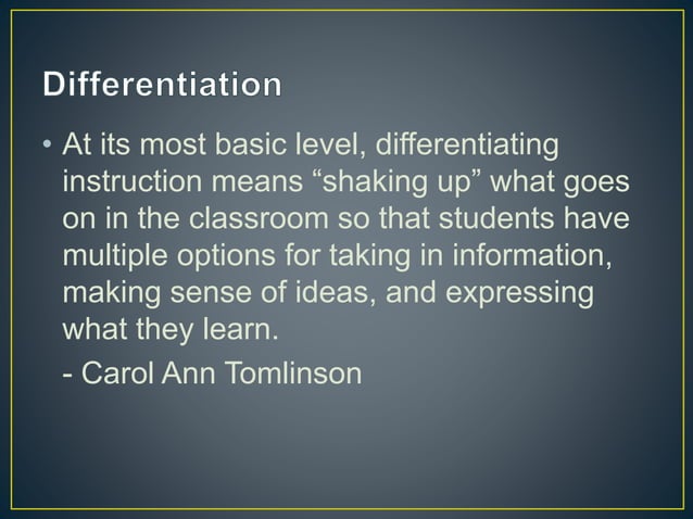 Differentiation Introduction | PPT