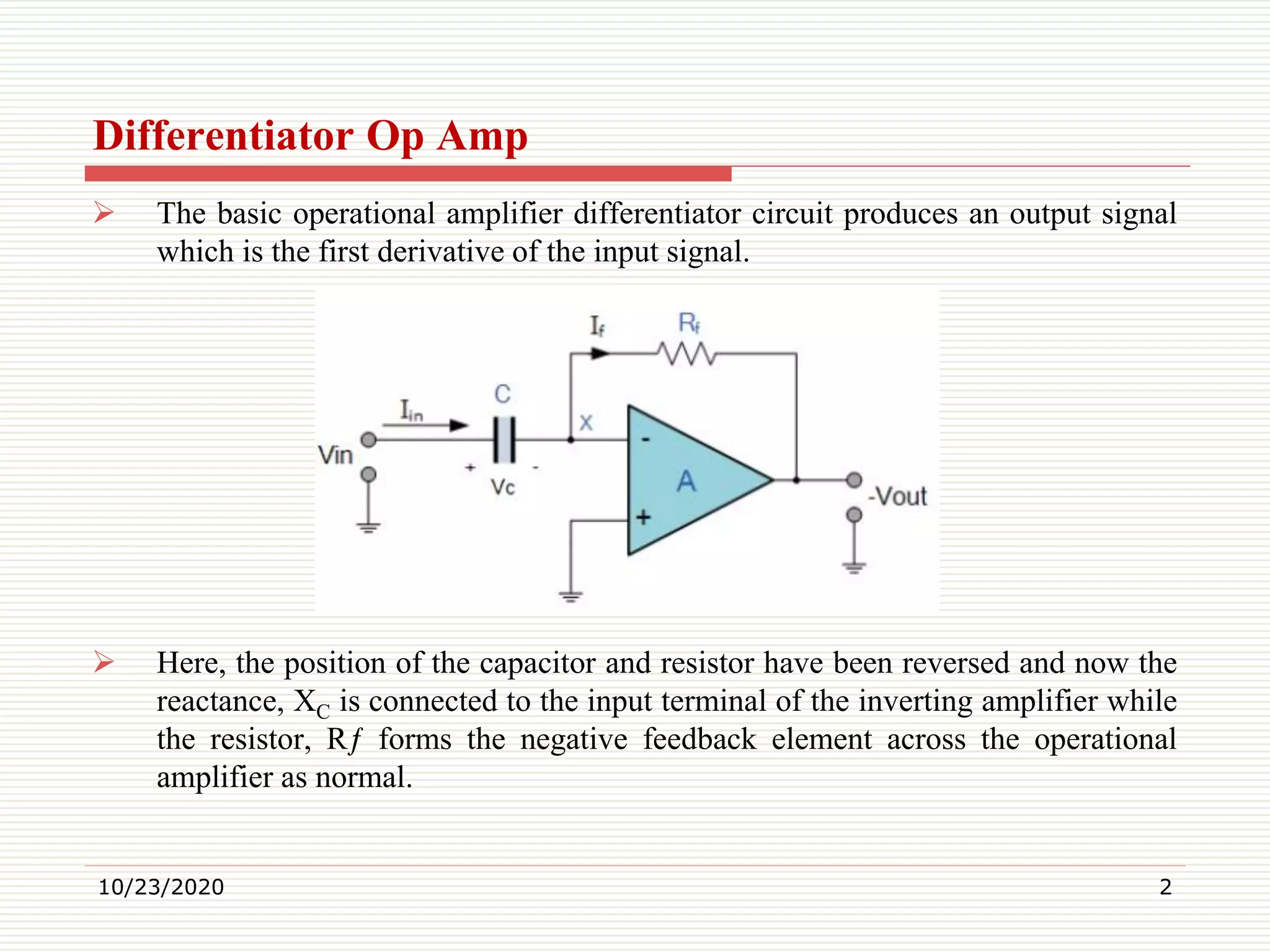 Differentiator Op Amp Pdf Digital Audio Computer Software And Applications