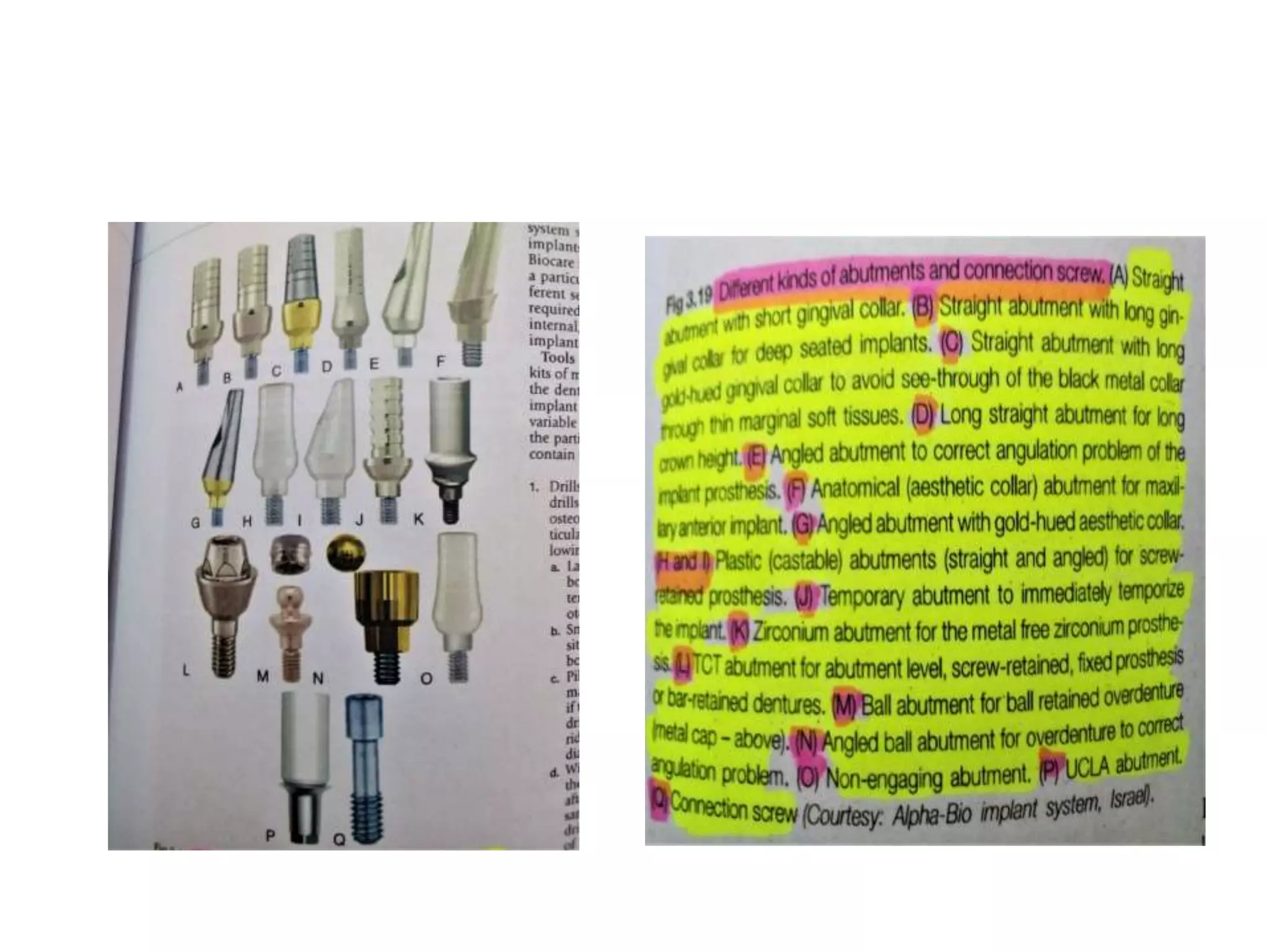Different implant abutment connections | PPTX