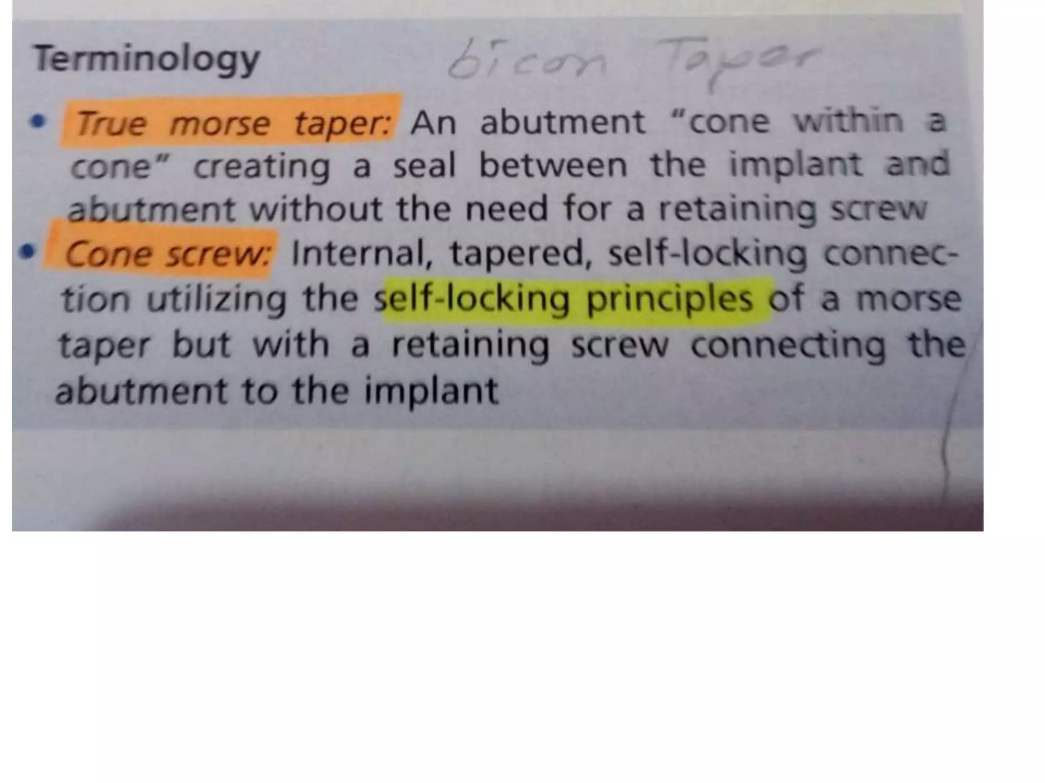 Different implant abutment connections | PPTX