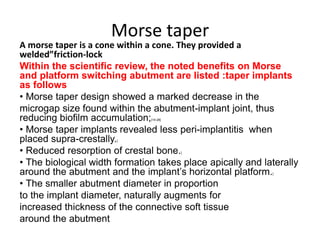 Different implant abutment connections | PPTX