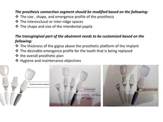 Different implant abutment connections | PPTX