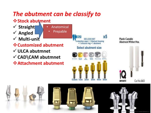 Different implant abutment connections | PPTX | Dental Health ...