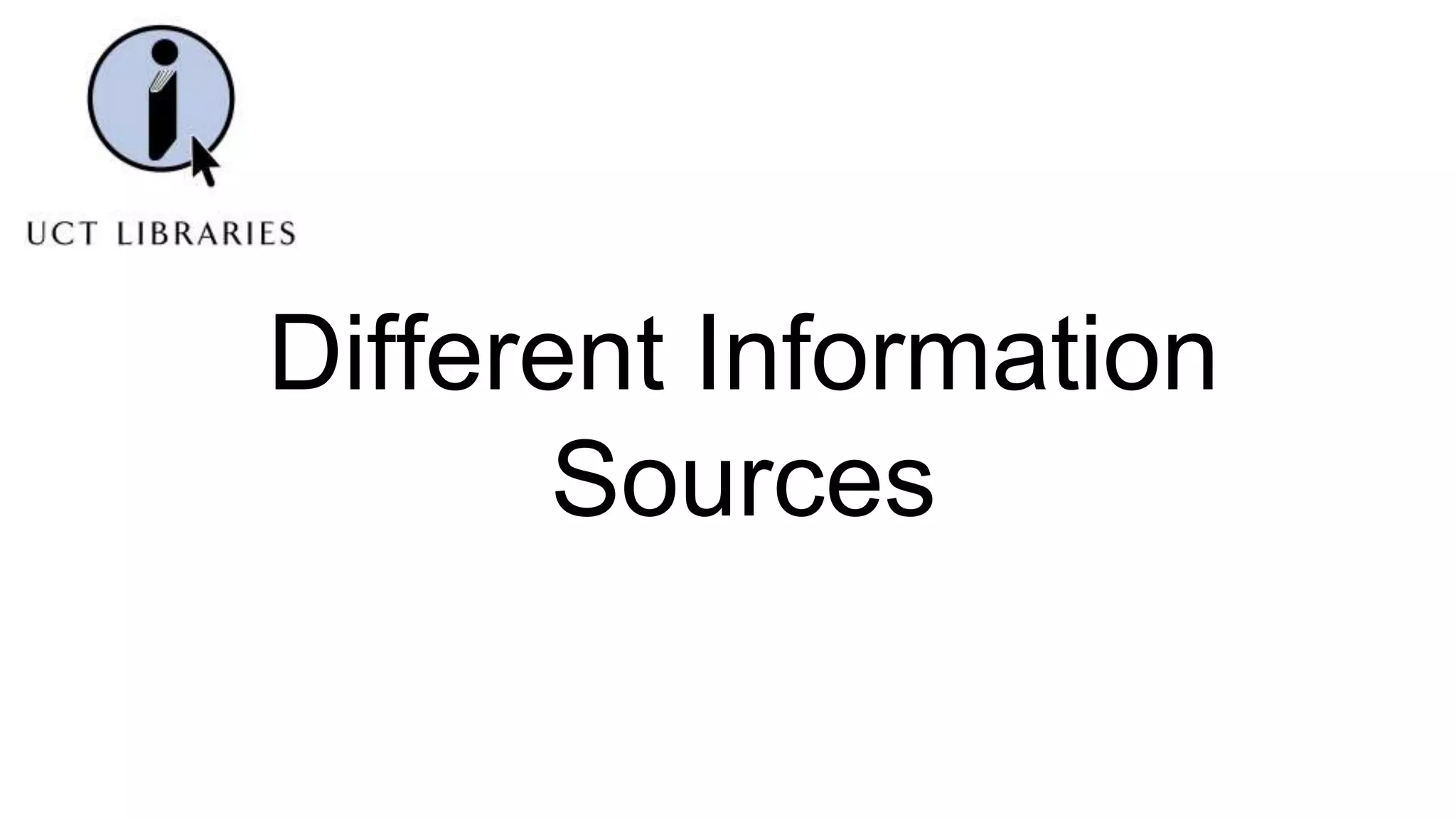 Different information sources | PPTX