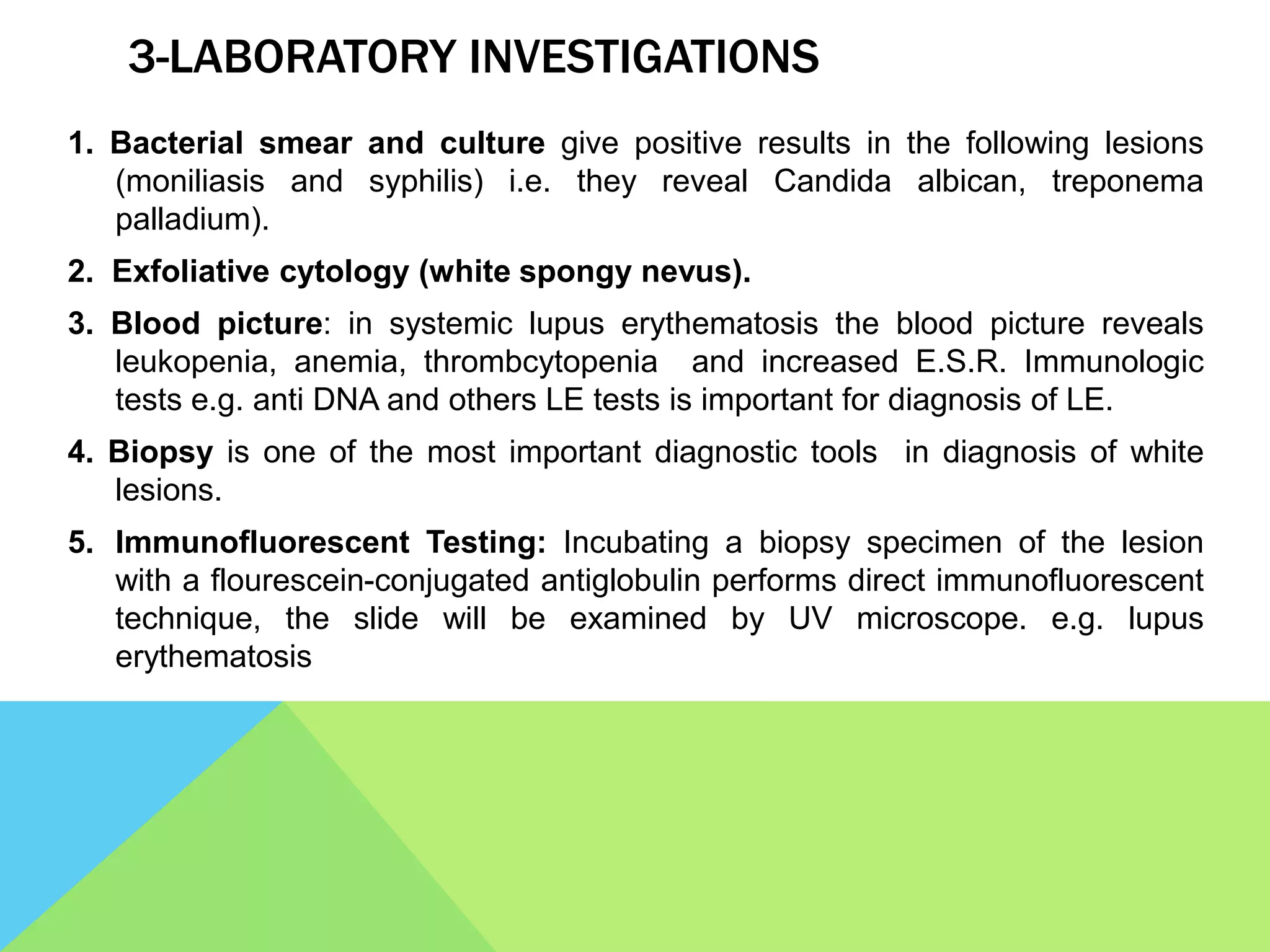 Differentionial diagnosis of red and white lesions.pptx