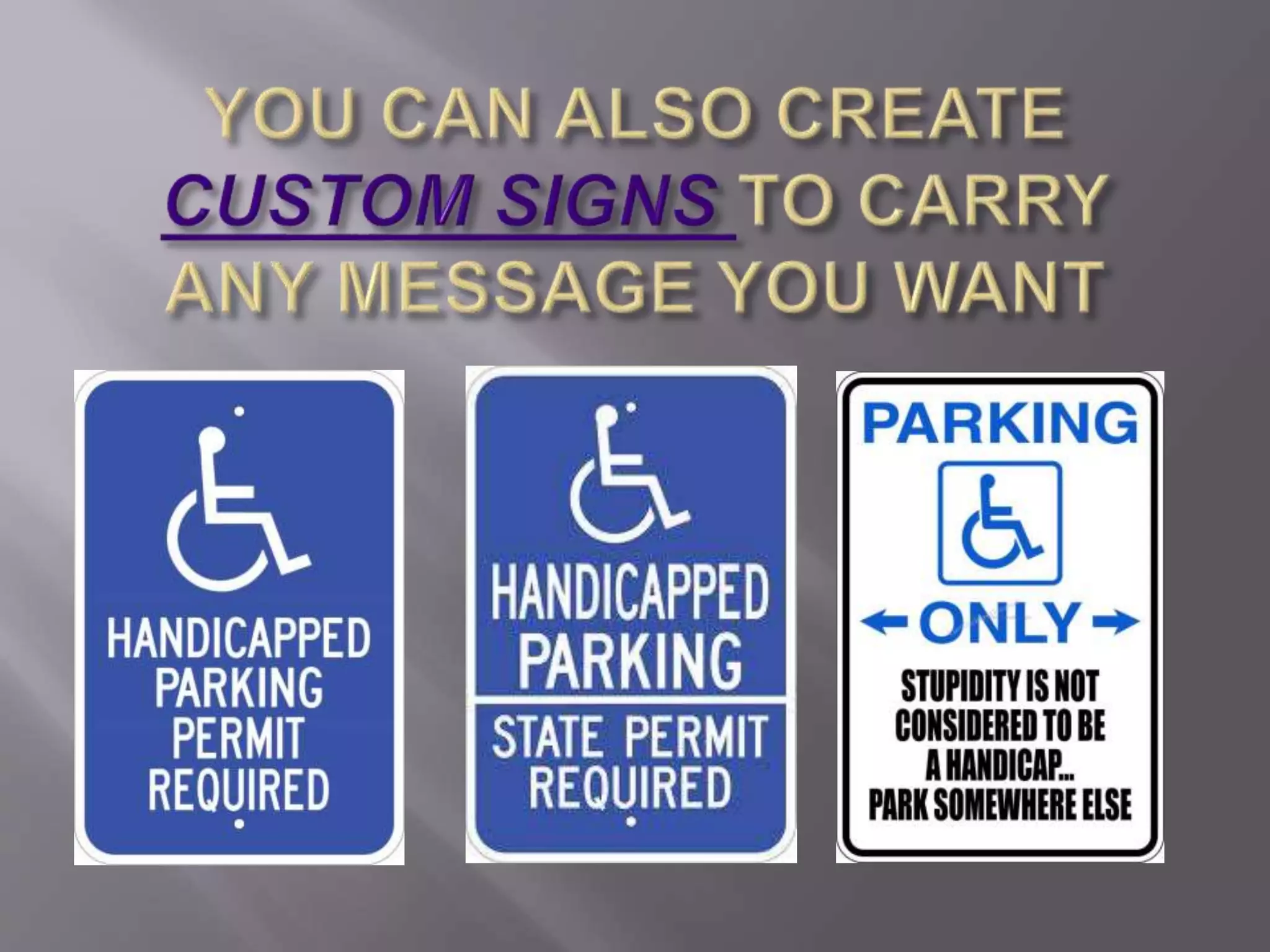 Different Kinds of ADA parking signs and handicap | PPT