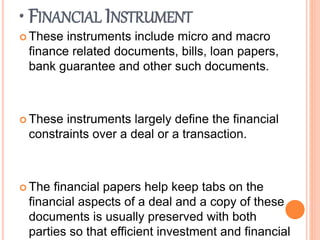 Different Kinds of Banking Instruments | PPTX