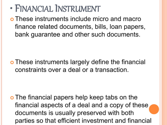 Different Kinds of Banking Instruments | PPT