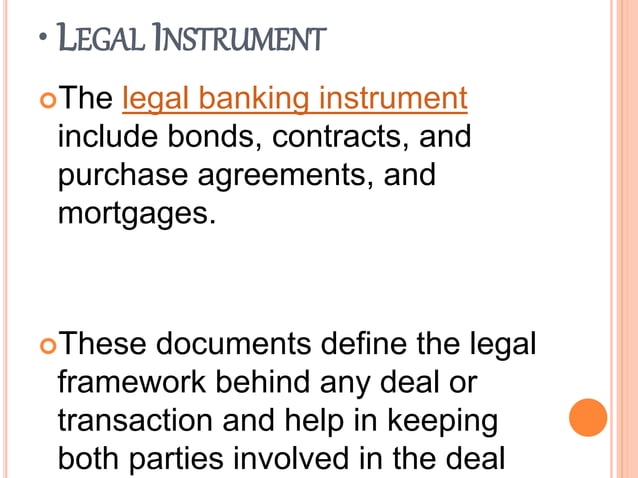 Different Kinds of Banking Instruments | PPT