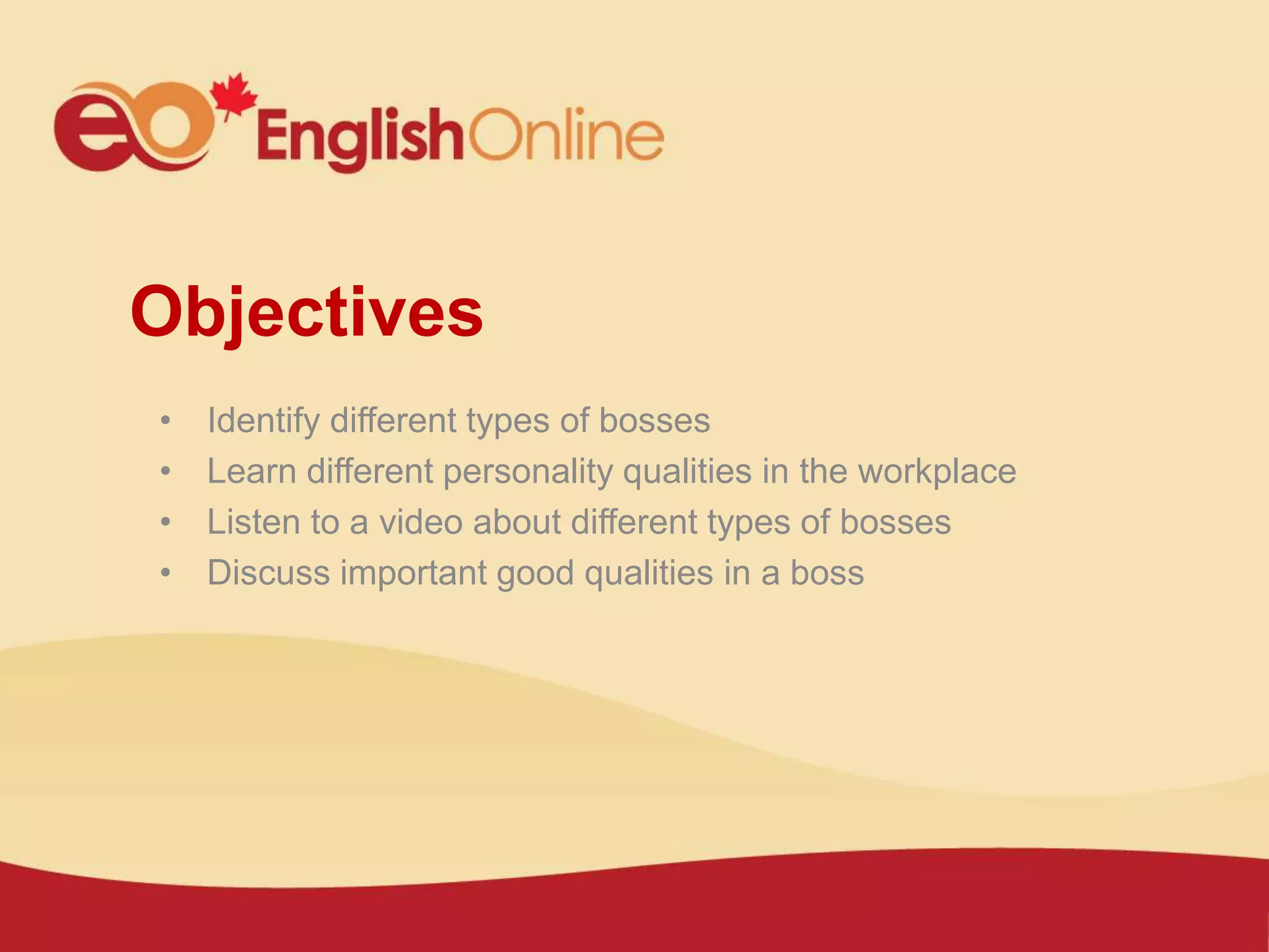 Different kinds of bosses | PPTX